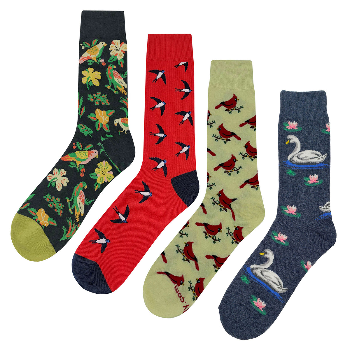 Bird Socks 4 Pack #2 - Fun and Crazy Socks at Sockfly.com