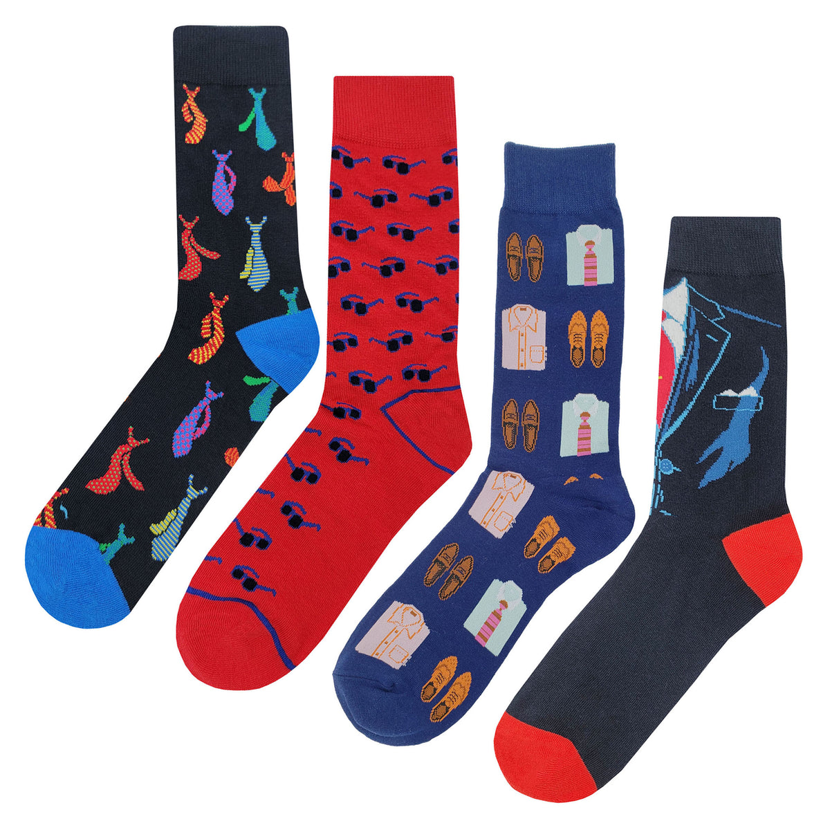 Business Man Socks 4 Pack - Fun and Crazy Socks at Sockfly.com
