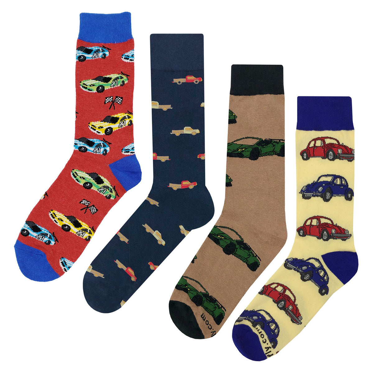Car Socks 4 Pack - Fun and Crazy Socks at Sockfly.com