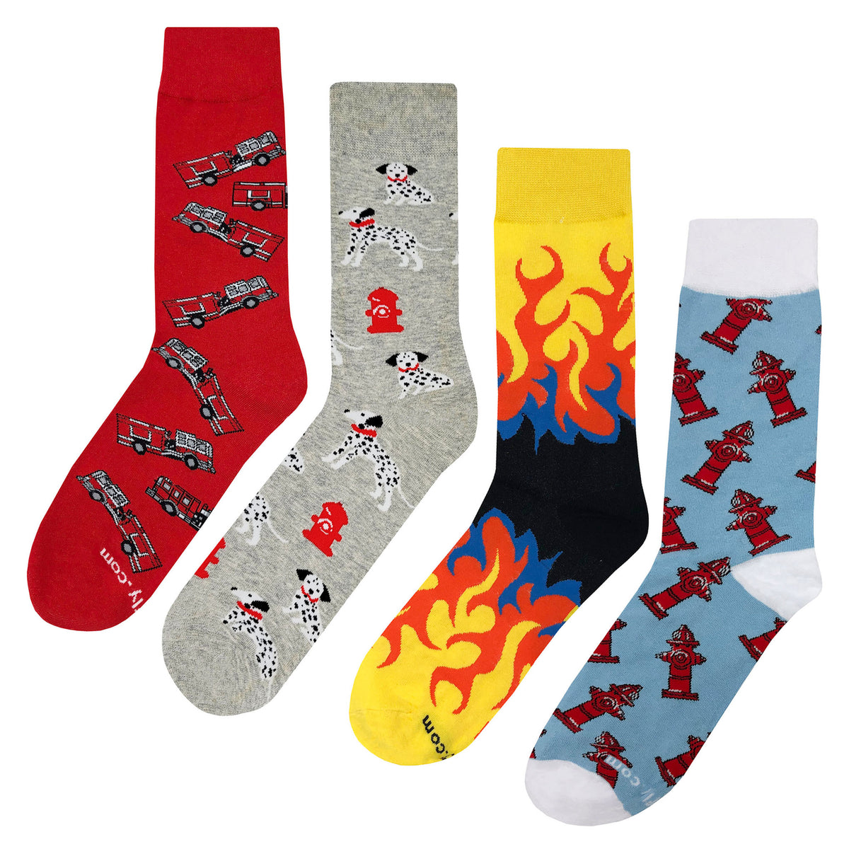 Firefighter Socks 4 Pack - Fun and Crazy Socks at Sockfly.com
