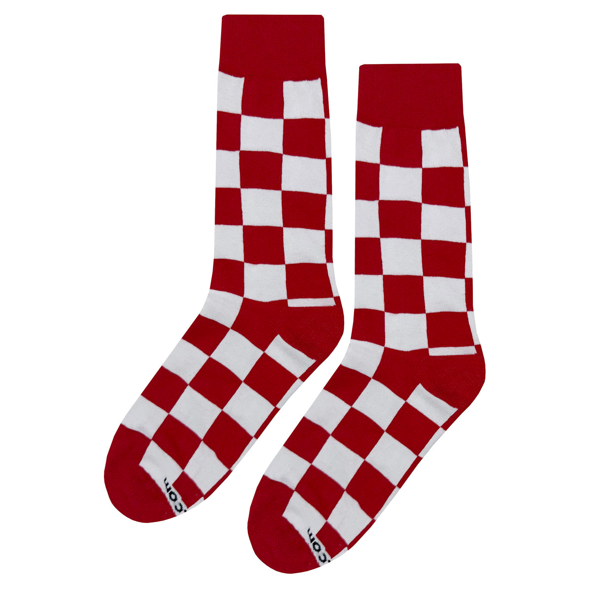 Red White Checker Socks - Fun and Crazy Socks at Sockfly.com