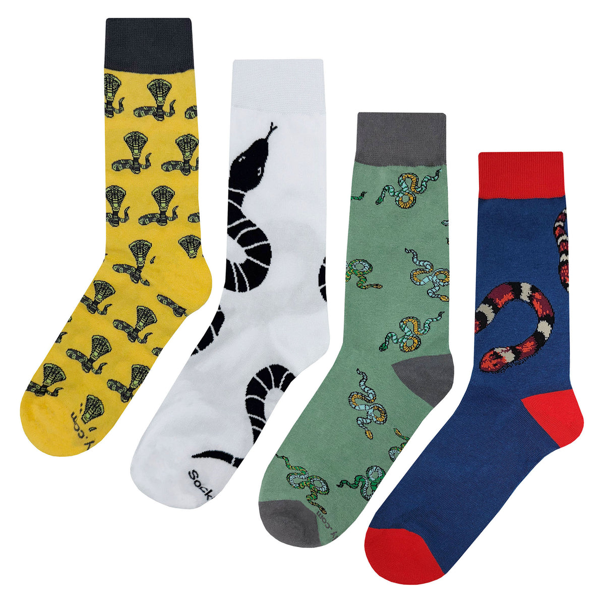 Snake Socks 4 Pack - Fun and Crazy Socks at Sockfly.com