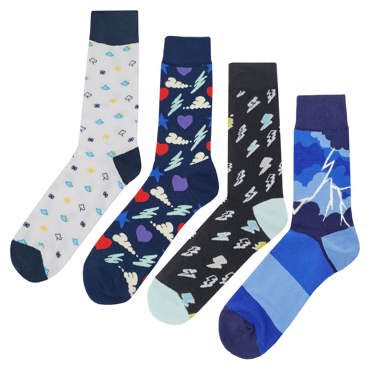 Weather Socks 4 Pack - Fun and Crazy Socks at Sockfly.com