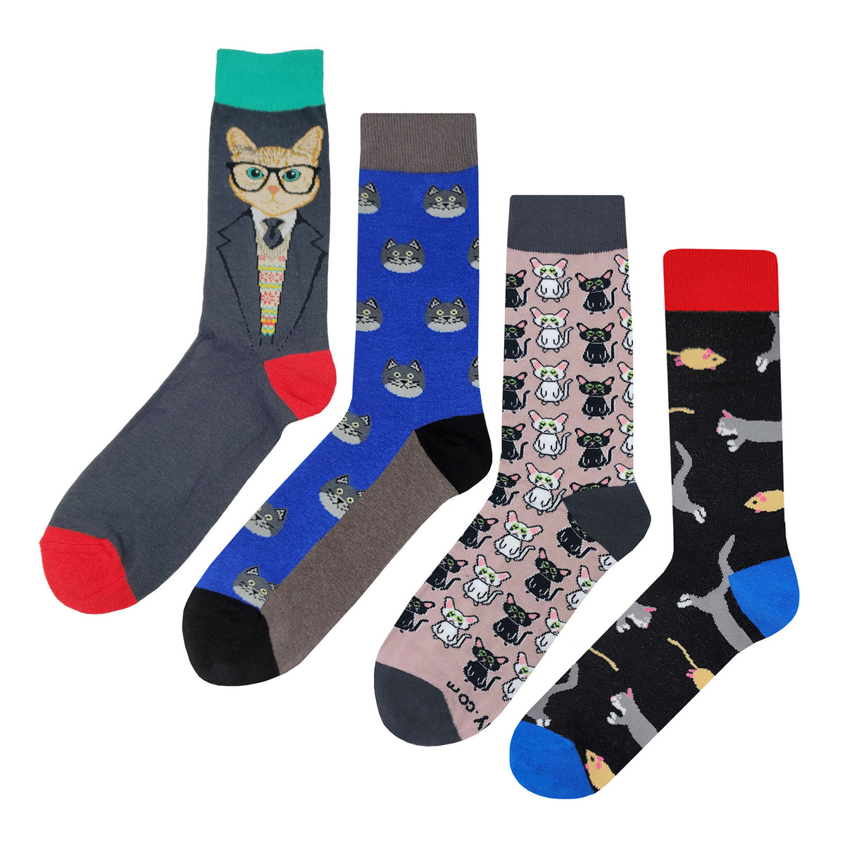 Cat Socks 4 Pack - Fun and Crazy Socks at Sockfly.com
