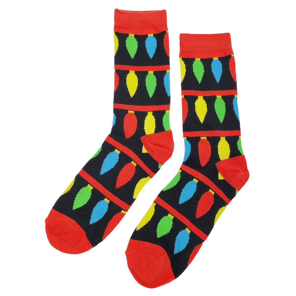 Large Christmas Light Socks - Fun and Crazy Socks at Sockfly.com