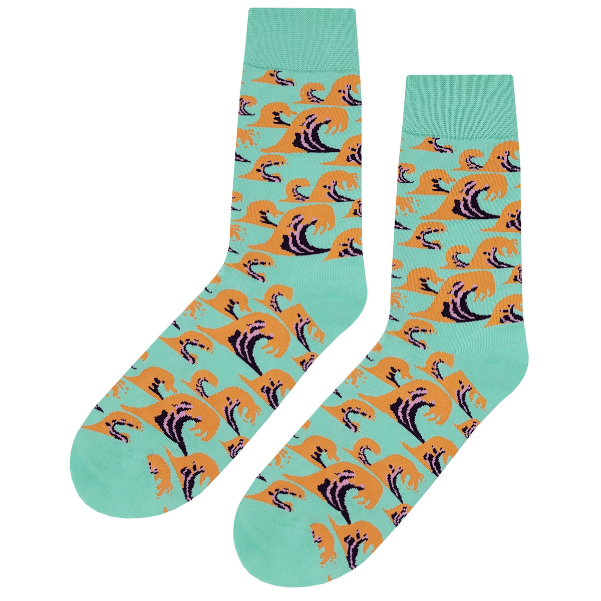 Orange Wave Socks - Fun and Crazy Socks at Sockfly.com