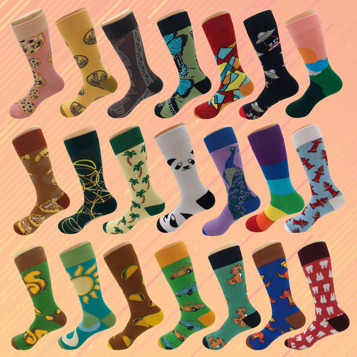 Wholesale 50 Sock Pairs - Random Assortment - Sockfly