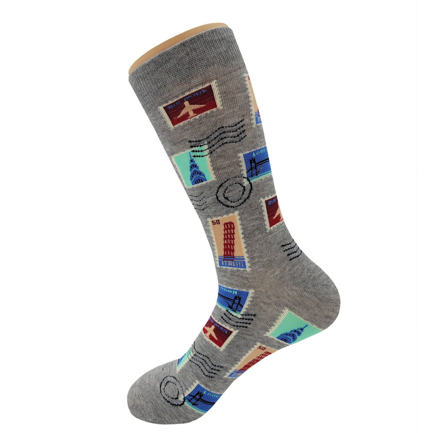 Postal Stamp Socks - Fun and Crazy Socks at Sockfly.com