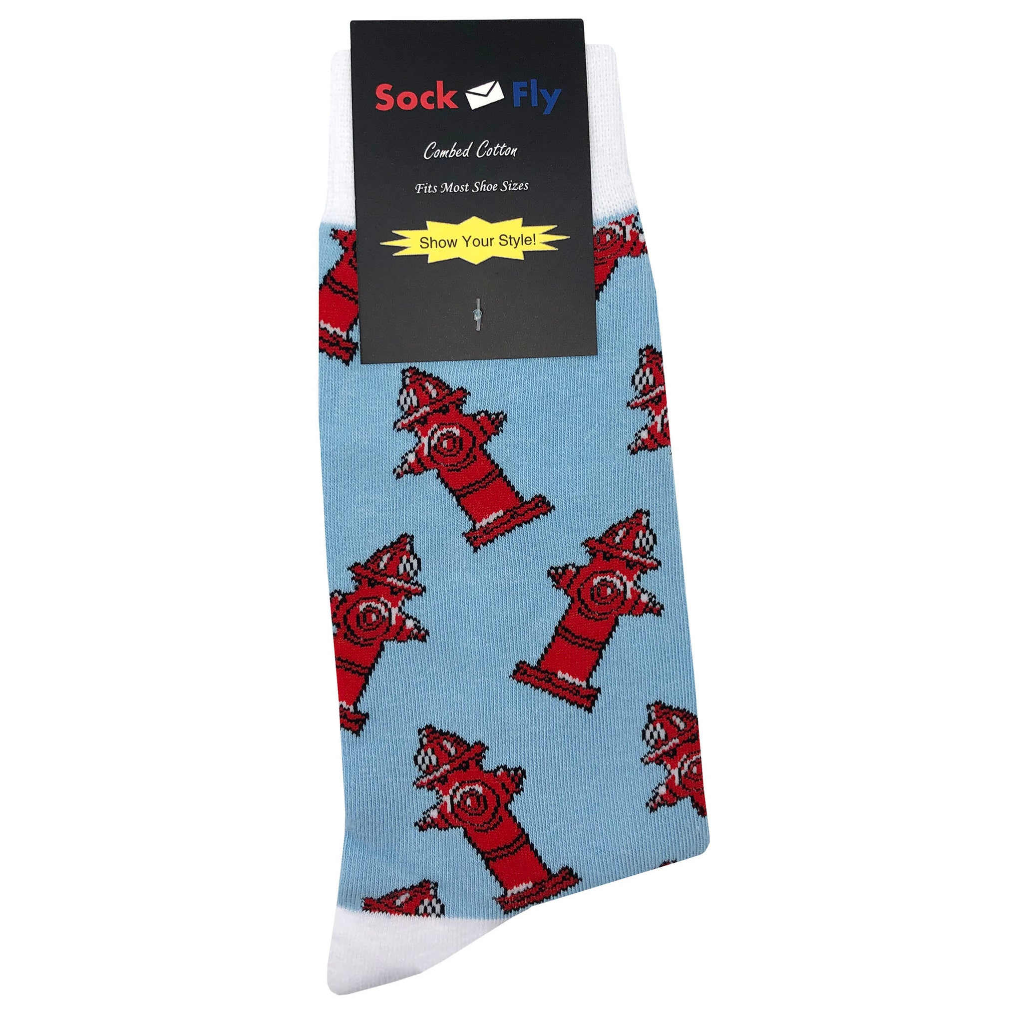 Smiley Hydrant Socks - Fun and Crazy Socks at Sockfly.com