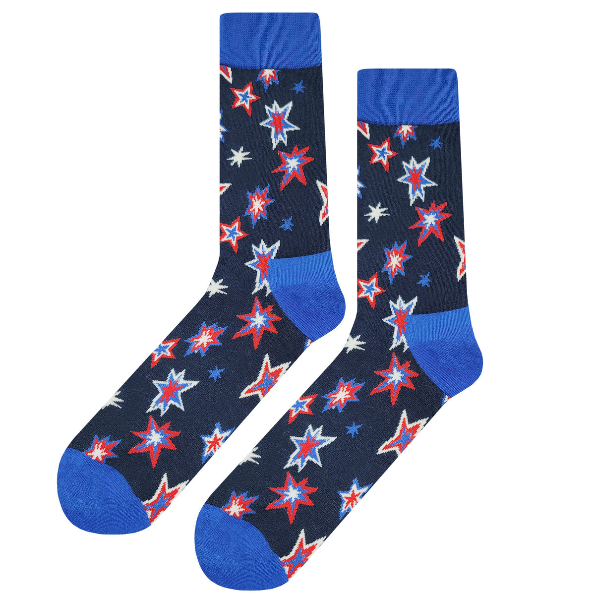 Star Fireworks Socks - Fun and Crazy Socks at Sockfly.com