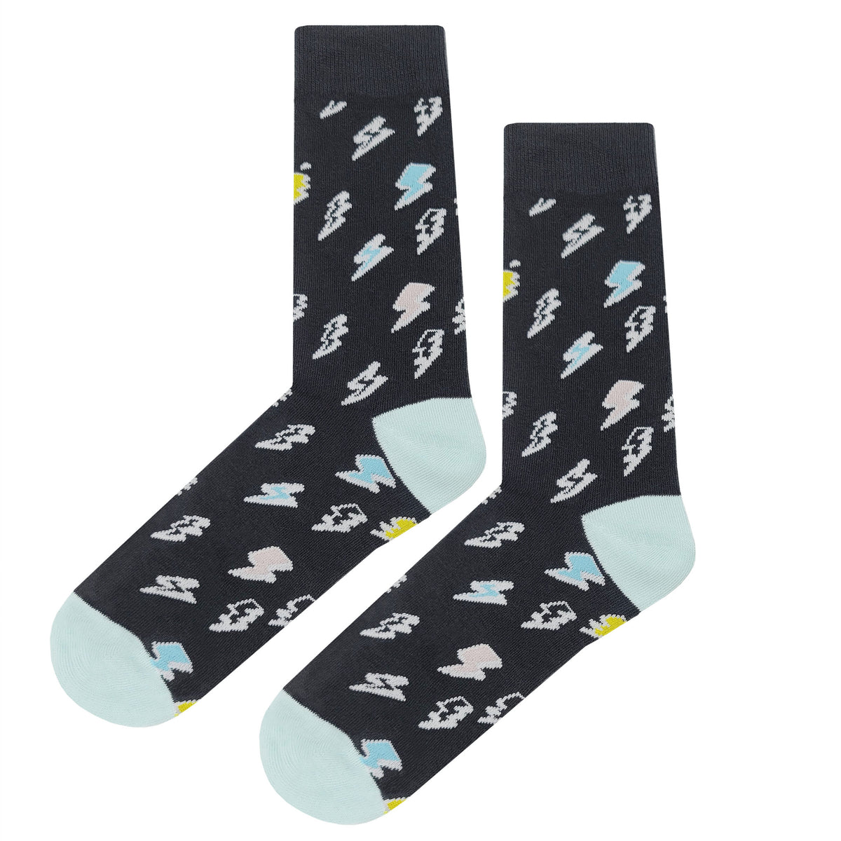 Stellar Lightning Bolt Socks - Fun and Crazy Socks at Sockfly.com