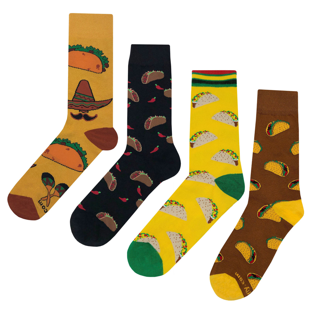 Taco Socks 4 Pack - Fun and Crazy Socks at Sockfly.com