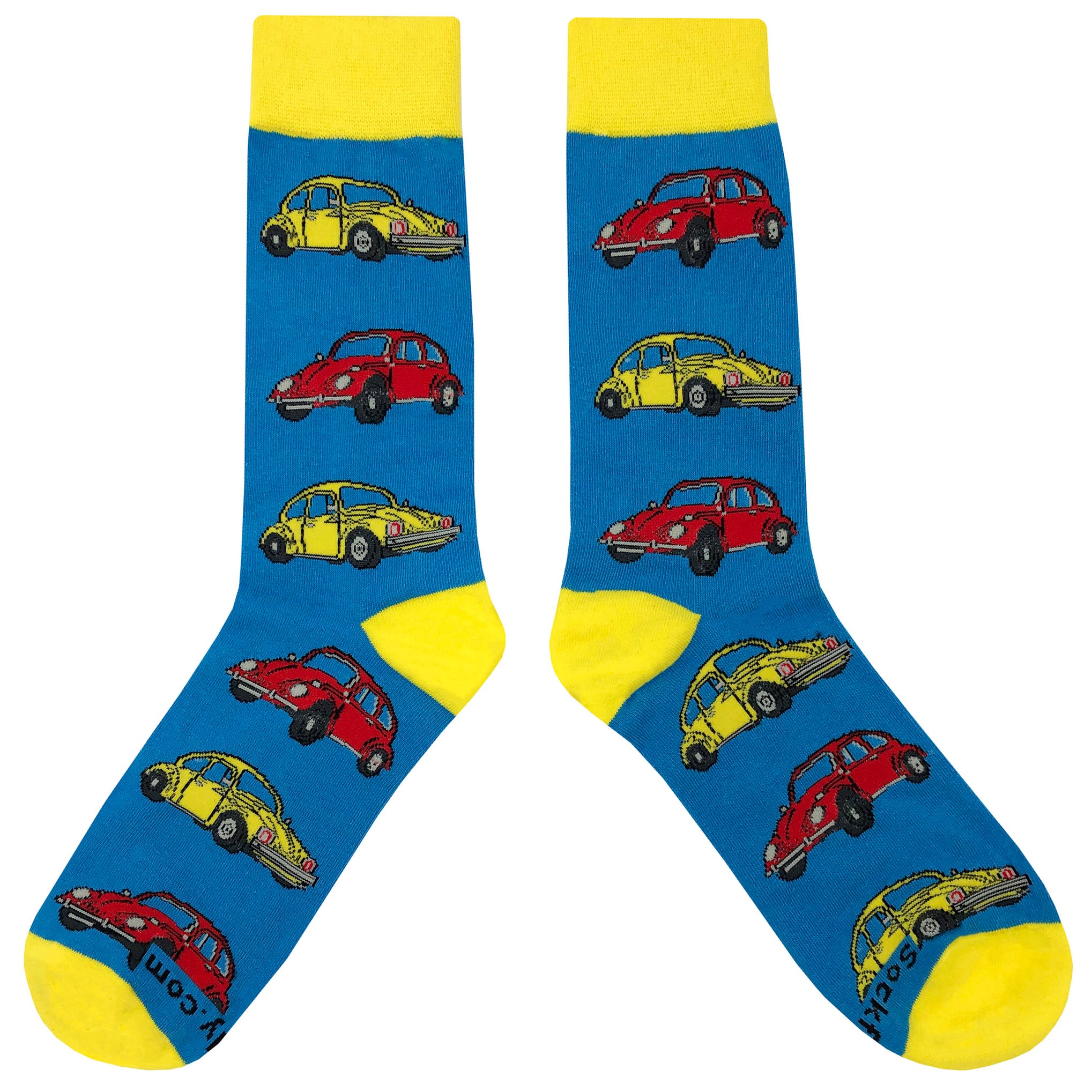 VW Beetle Blue Socks - Fun and Crazy Socks at Sockfly.com