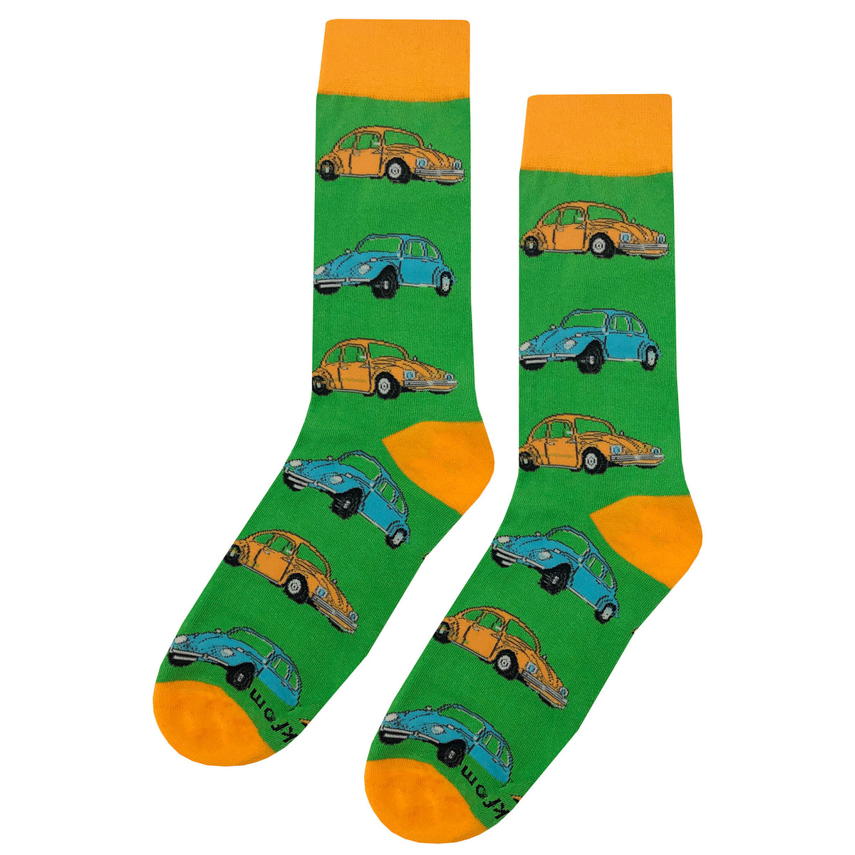 VW Beetle Green Socks - Fun and Crazy Socks at Sockfly.com