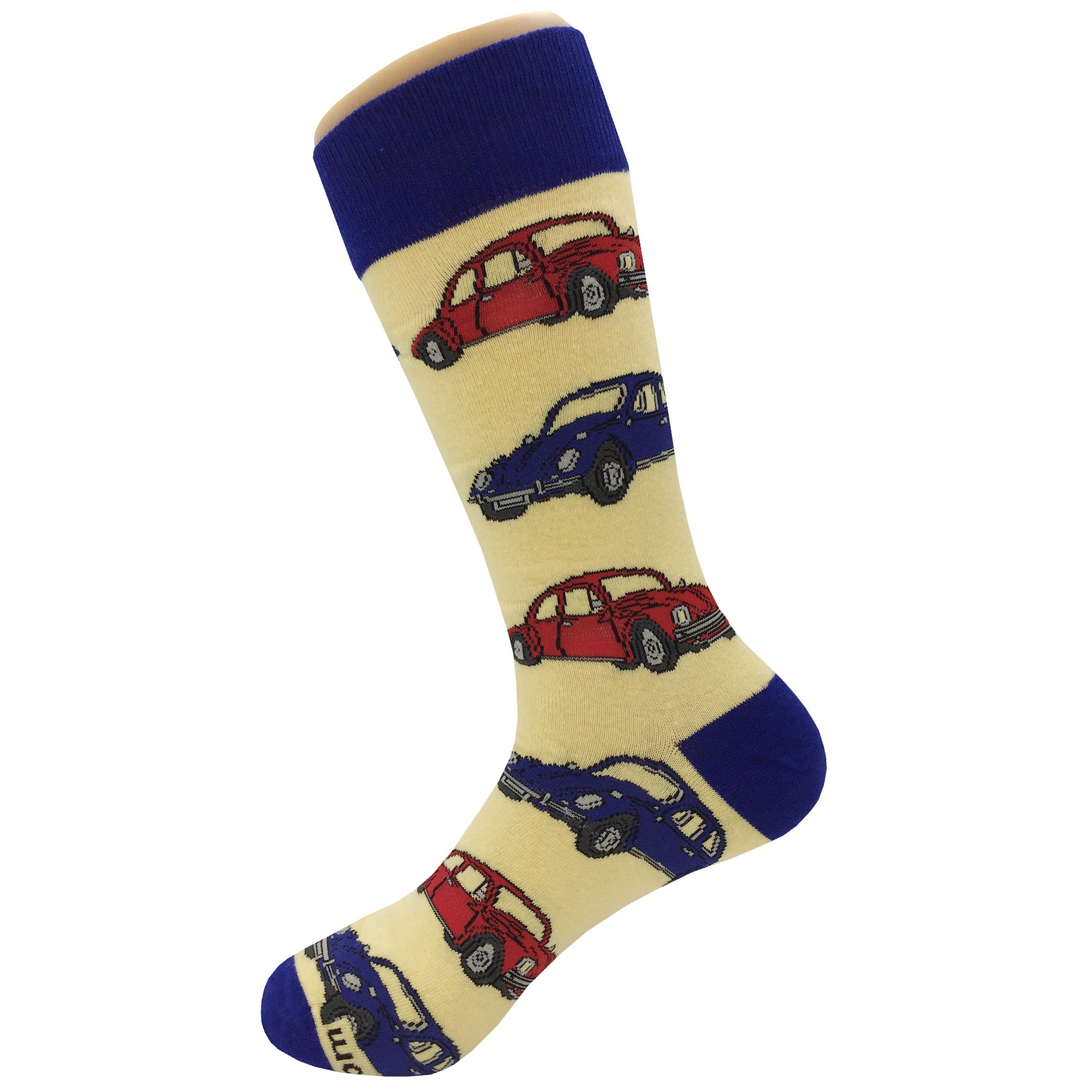 VW Beetle Yellow Socks - Fun and Crazy Socks at Sockfly.com
